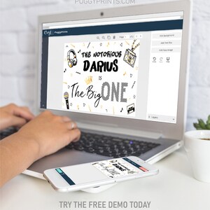 Notorious One Birthday Banner, Editable the Big One Banner Poster ...