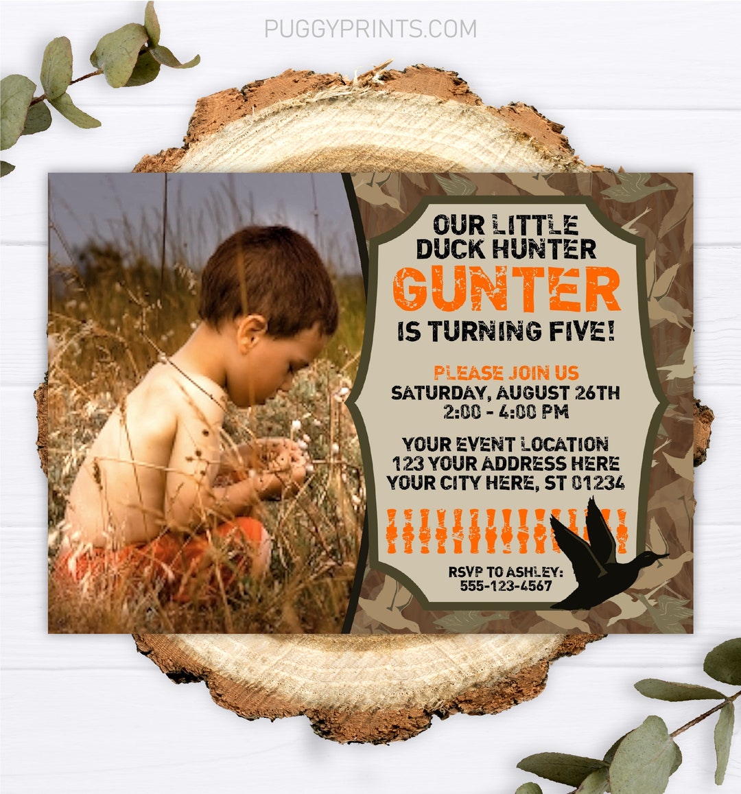 Duck Hunting Birthday Invitation Hunting Party Invitation - Etsy
