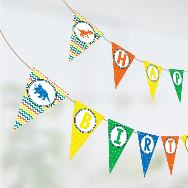 Dinosaur Banner - Etsy