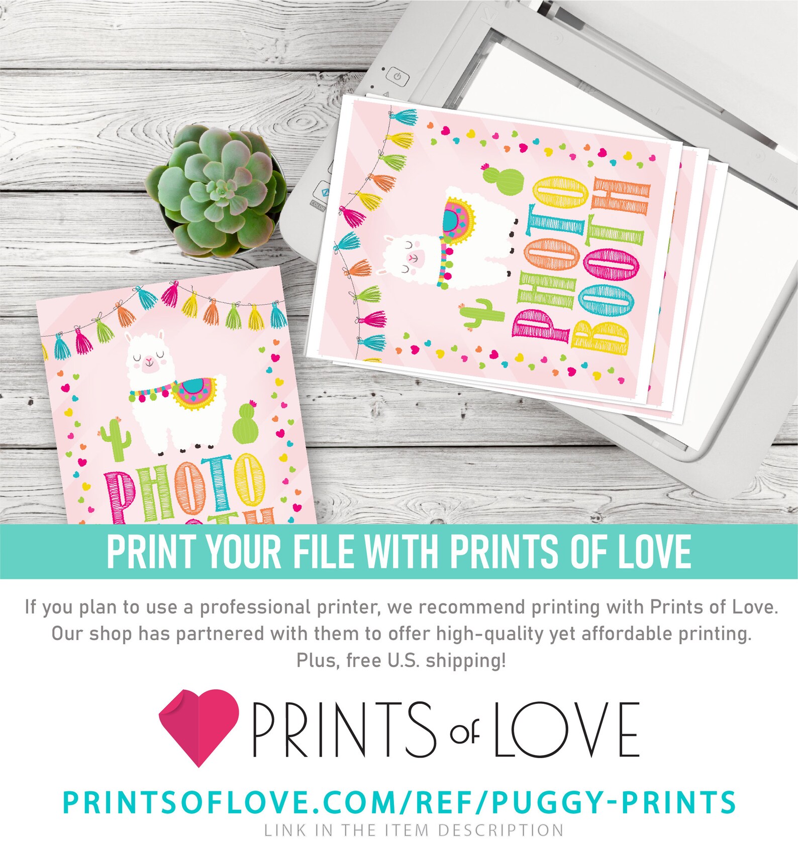 Llama Photo Booth Sign Printable Llama Sign Llama Party - Etsy