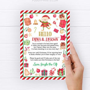 Elf Arrival Letter, Editable Elf Return Letter Template, Printable ...