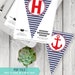 Nautical Happy Birthday Banner Printable Nautical Banner - Etsy