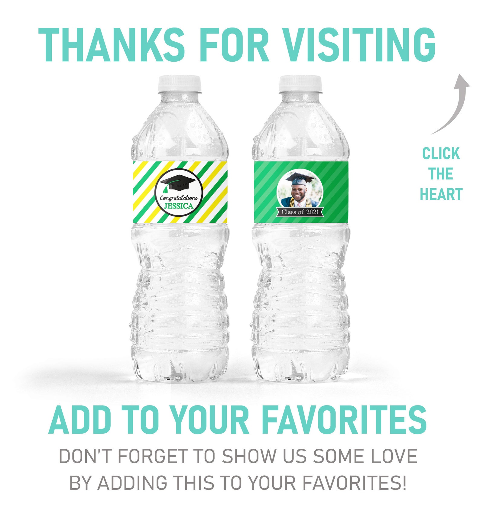 Graduation Party Water Bottle Labels Editable Graduation - Etsy