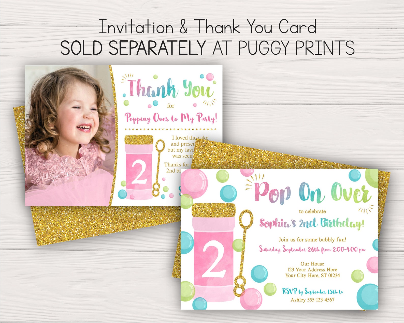 Bubble Birthday Party Decorations Bundle Editable Template - Etsy