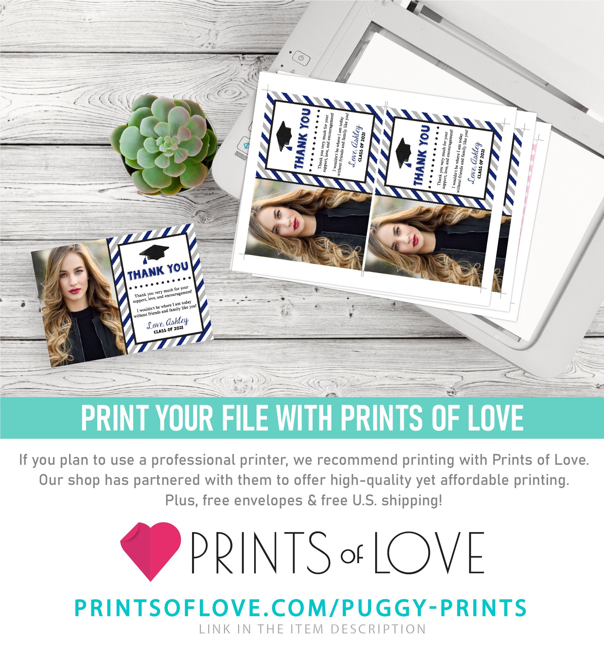 Graduation Thank You Cards Editable Graduation Party Thank | Etsy