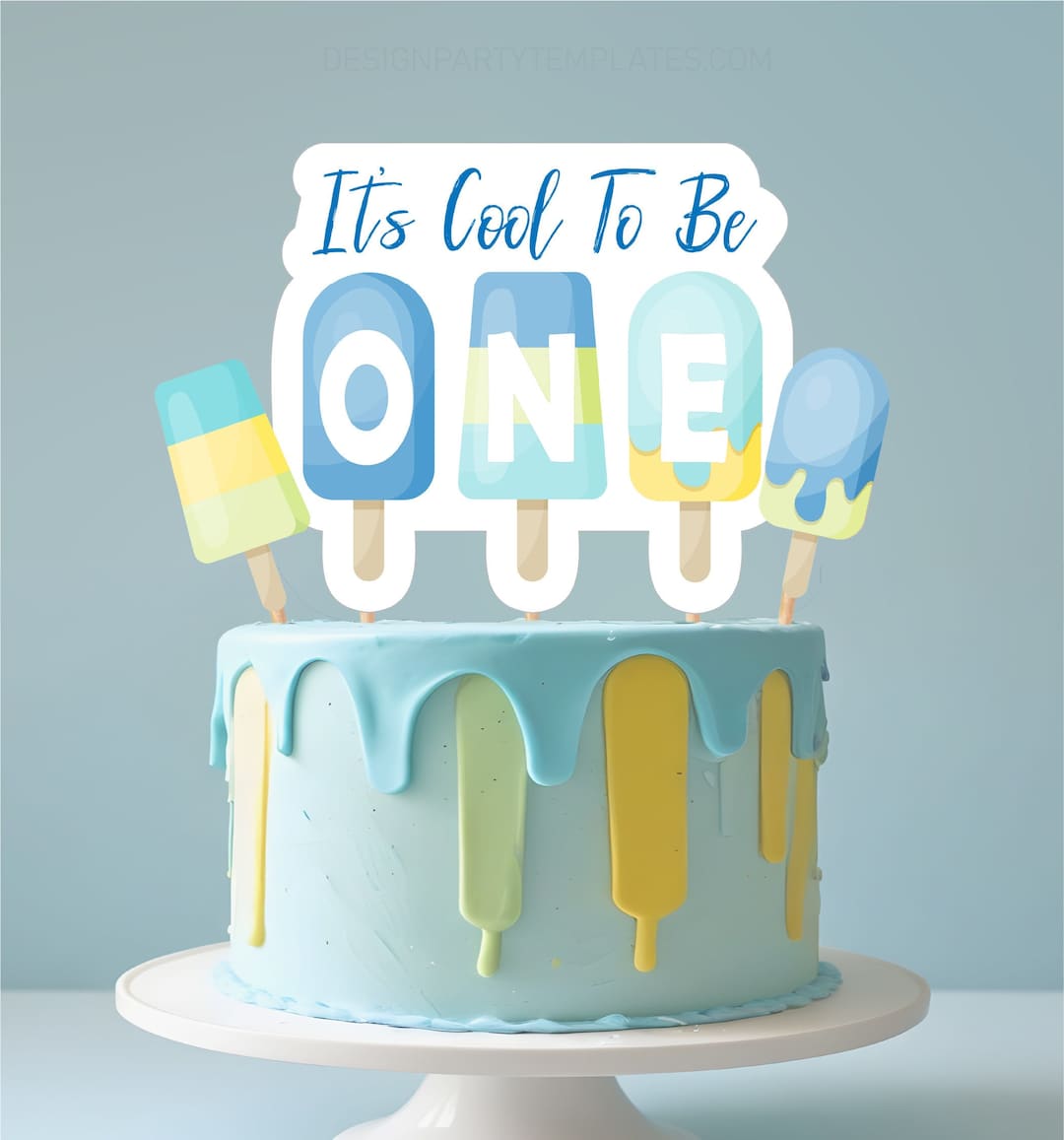 Popsicle Birthday Cake Topper, Printable Popsicle Centerpieces Table ...