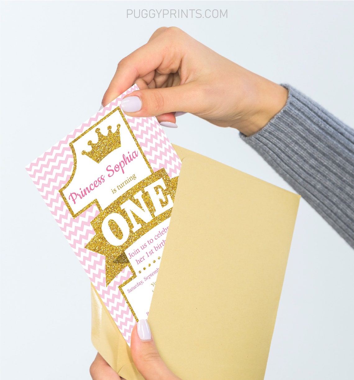 Princess First Birthday Invitation Editable Princess First - Etsy