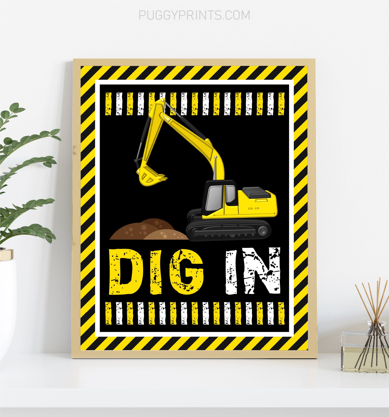 Construction Dig in Sign Printable Construction Food Table - Etsy