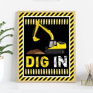 Construction Dig in Sign Printable Construction Food Table - Etsy
