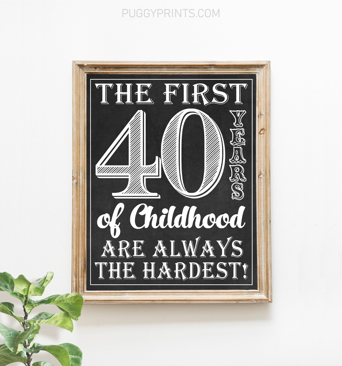 40th Birthday Sign the First 40 Years of Childhood Cheers - Etsy