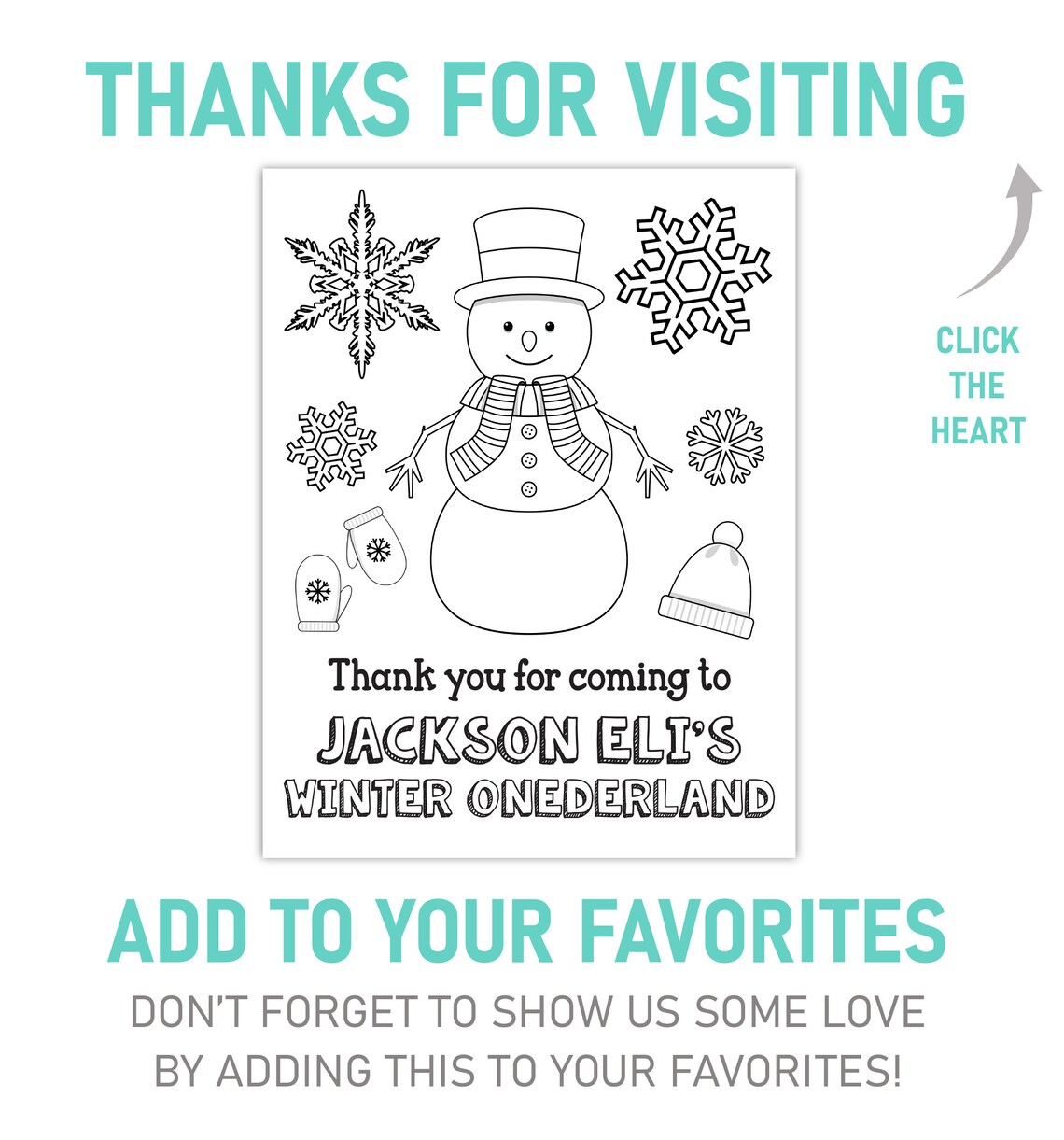 Winter Birthday Coloring Page Editable Snowman Coloring Page - Etsy