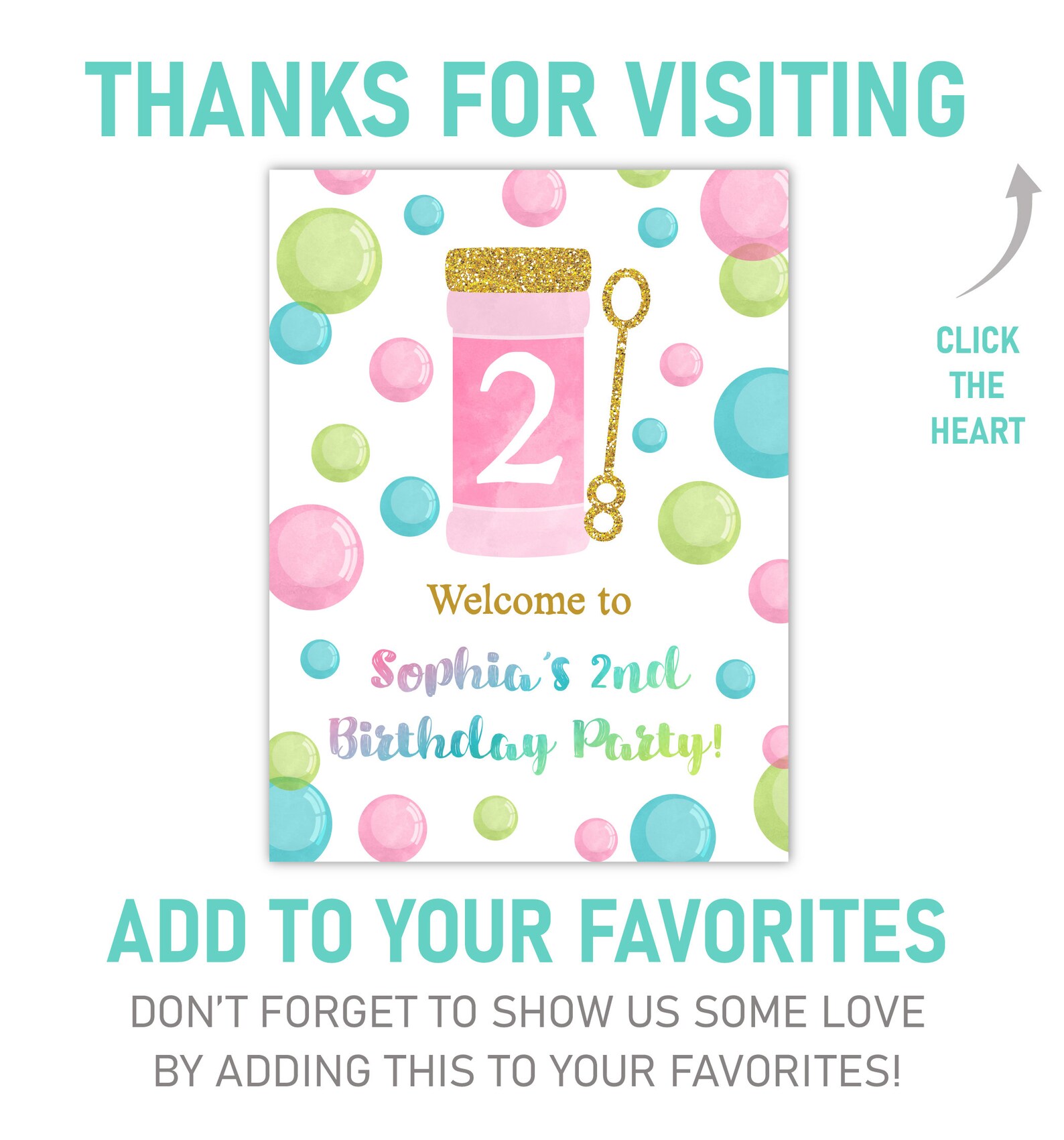 Bubble Birthday Welcome Poster Editable Bubble Welcome Sign - Etsy
