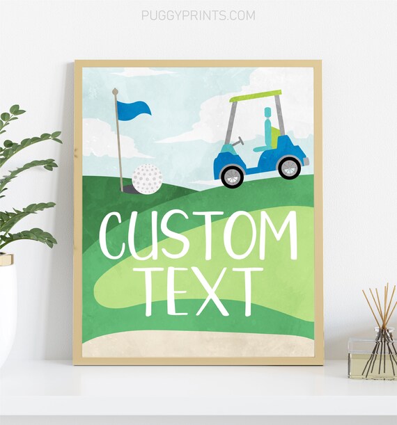 Golf Birthday Party Sign, Editable Hole in One Party Sign, Printable ...