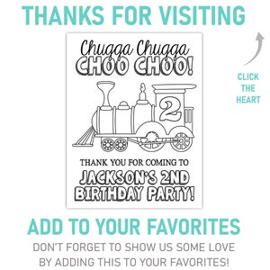 Train Birthday Coloring Page, Editable Train Coloring Page Template ...