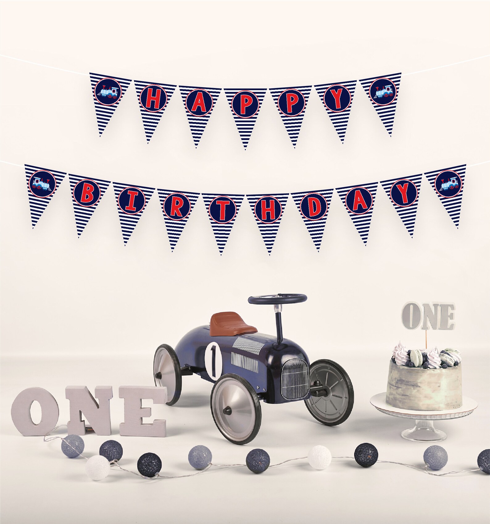 Train Happy Birthday Banner Printable Train Banner Train - Etsy