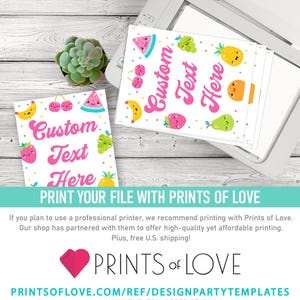 Fruit Birthday Party Sign Editable Fruit Custom Sign Template Printable ...