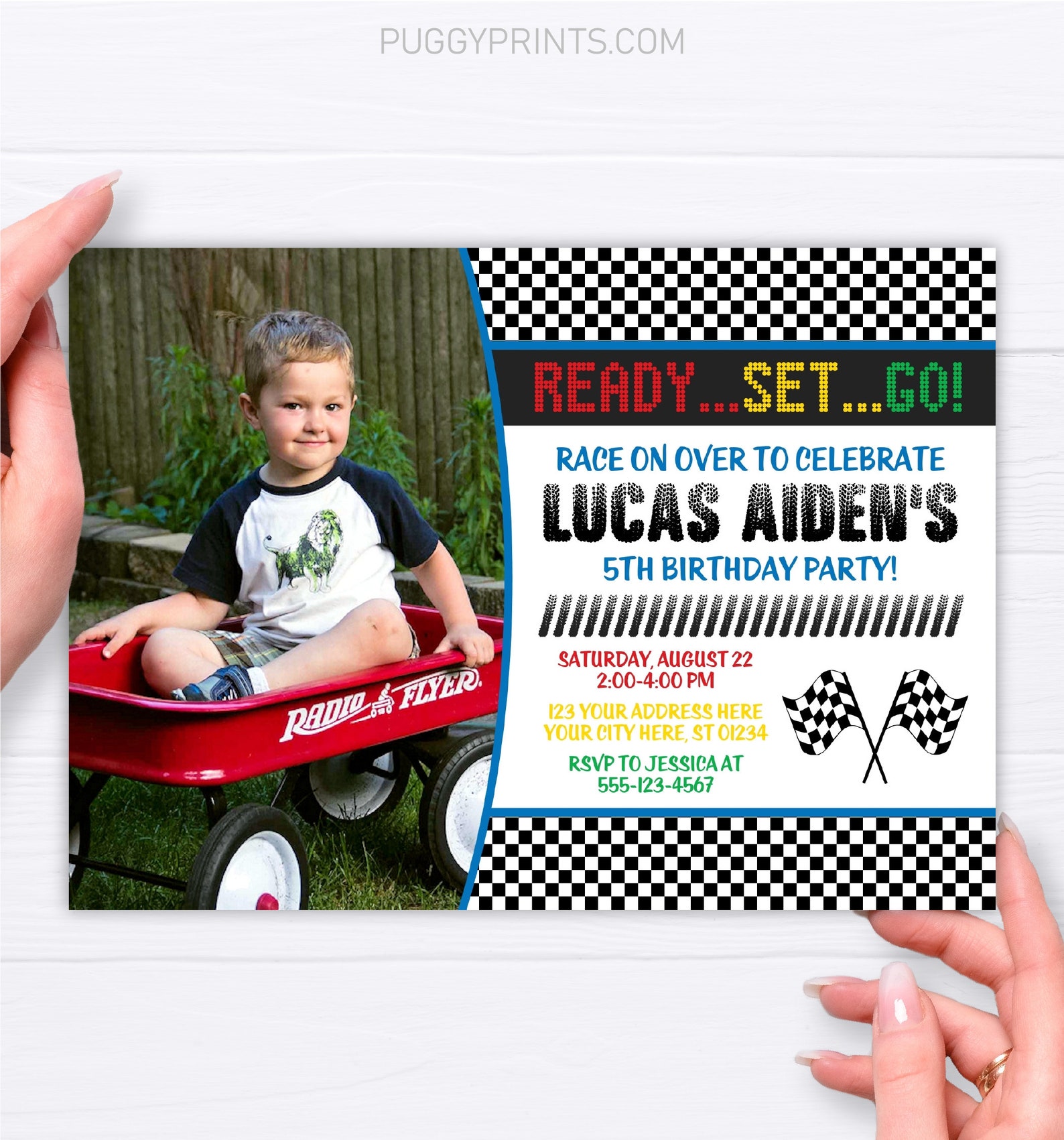 Racing Birthday Invitation Racing Invitation Go-kart - Etsy