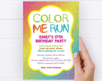 Color Party Invitation | Etsy