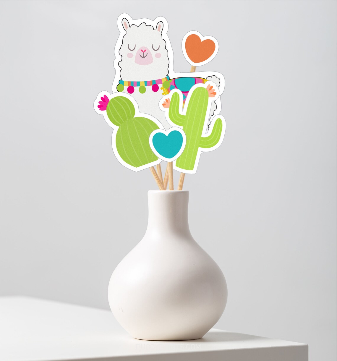 Llama Birthday Cake Topper Printable Llama Birthday - Etsy