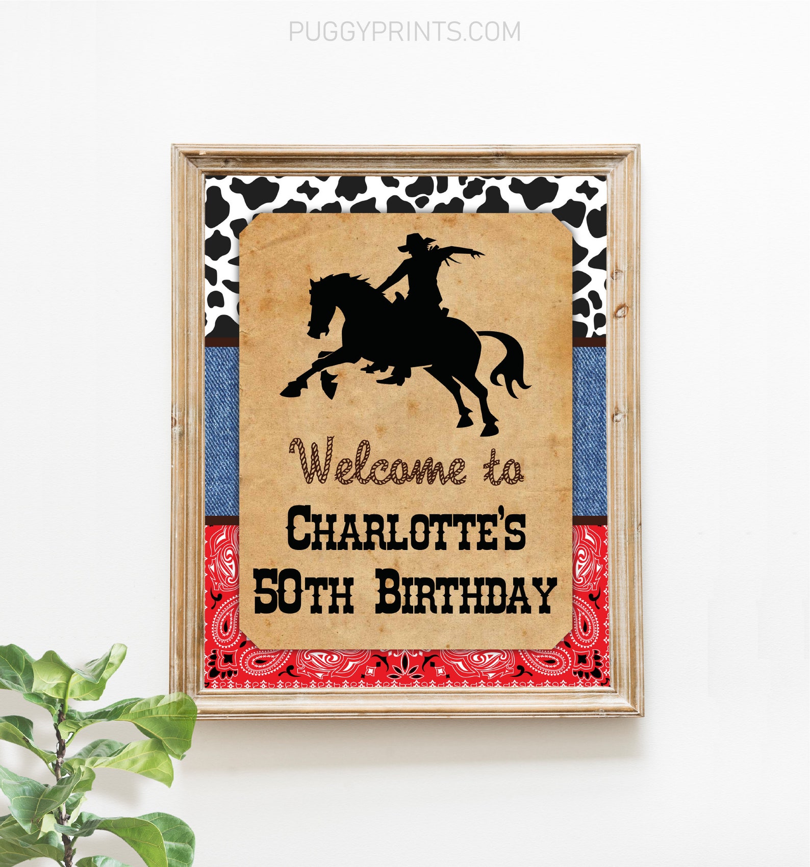 Rodeo Birthday Party Sign Editable Western Birthday Party - Etsy