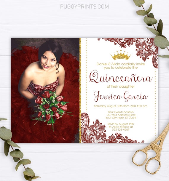 Quinceanera Invitation, Editable Princess Quinceañera Invitation ...
