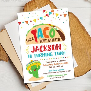 Let's Taco Bout a Fiesta Birthday Invitation Editable Template Online ...