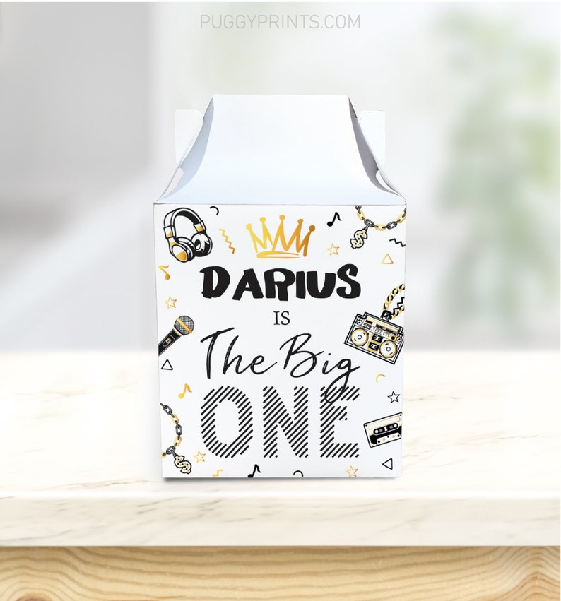 Editable Notorious One Party Favor Box Printable the Big One - Etsy