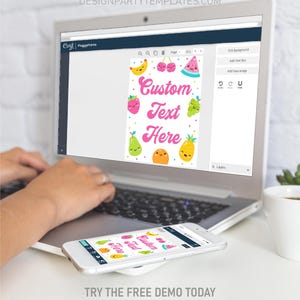 Fruit Birthday Party Sign Editable Fruit Custom Sign Template Printable ...
