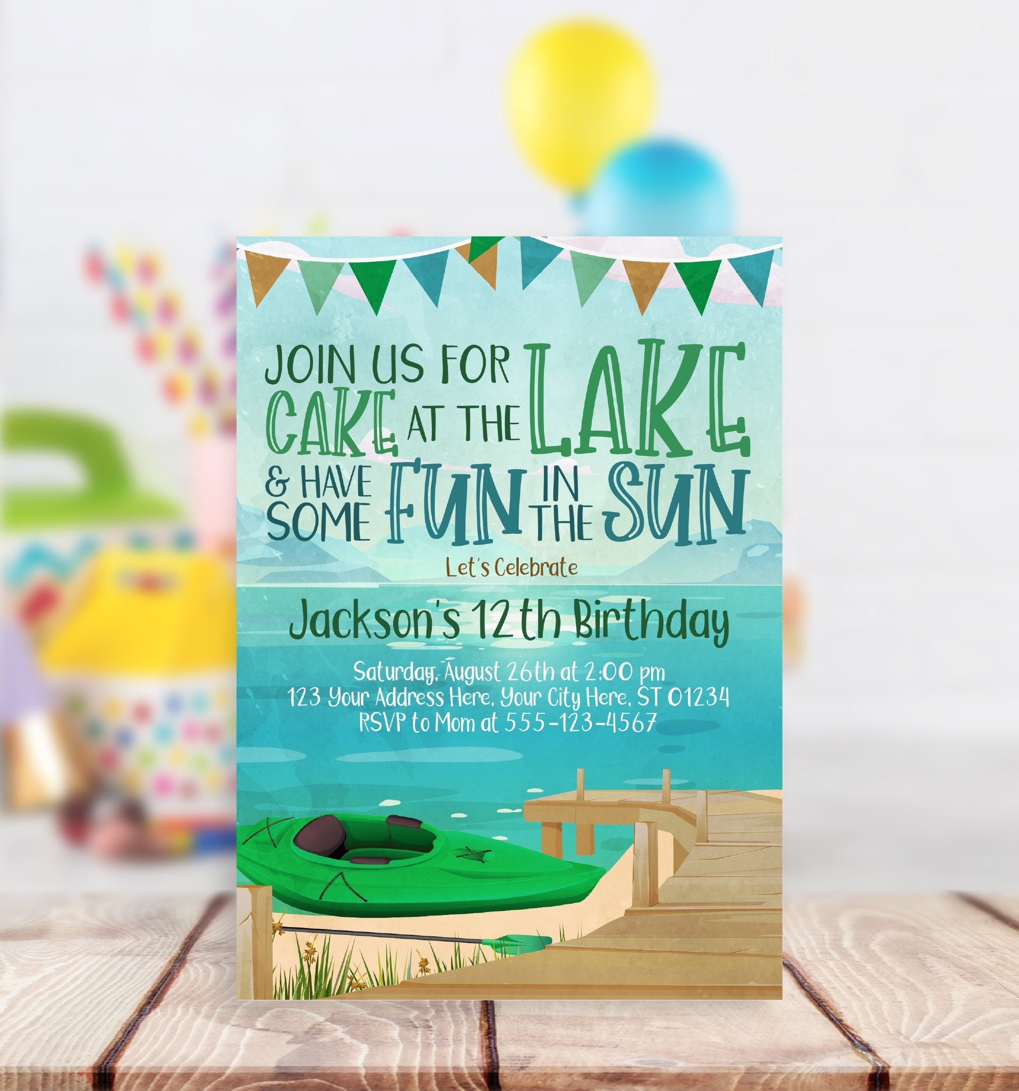 Lake Party Invitations
