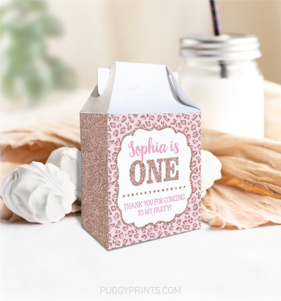Editable Cheetah Party Favor Box, Printable Cheetah Birthday Party ...