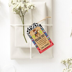 Cowboy Birthday Favor Tags, Editable Cowboy Favor Tags, Printable ...