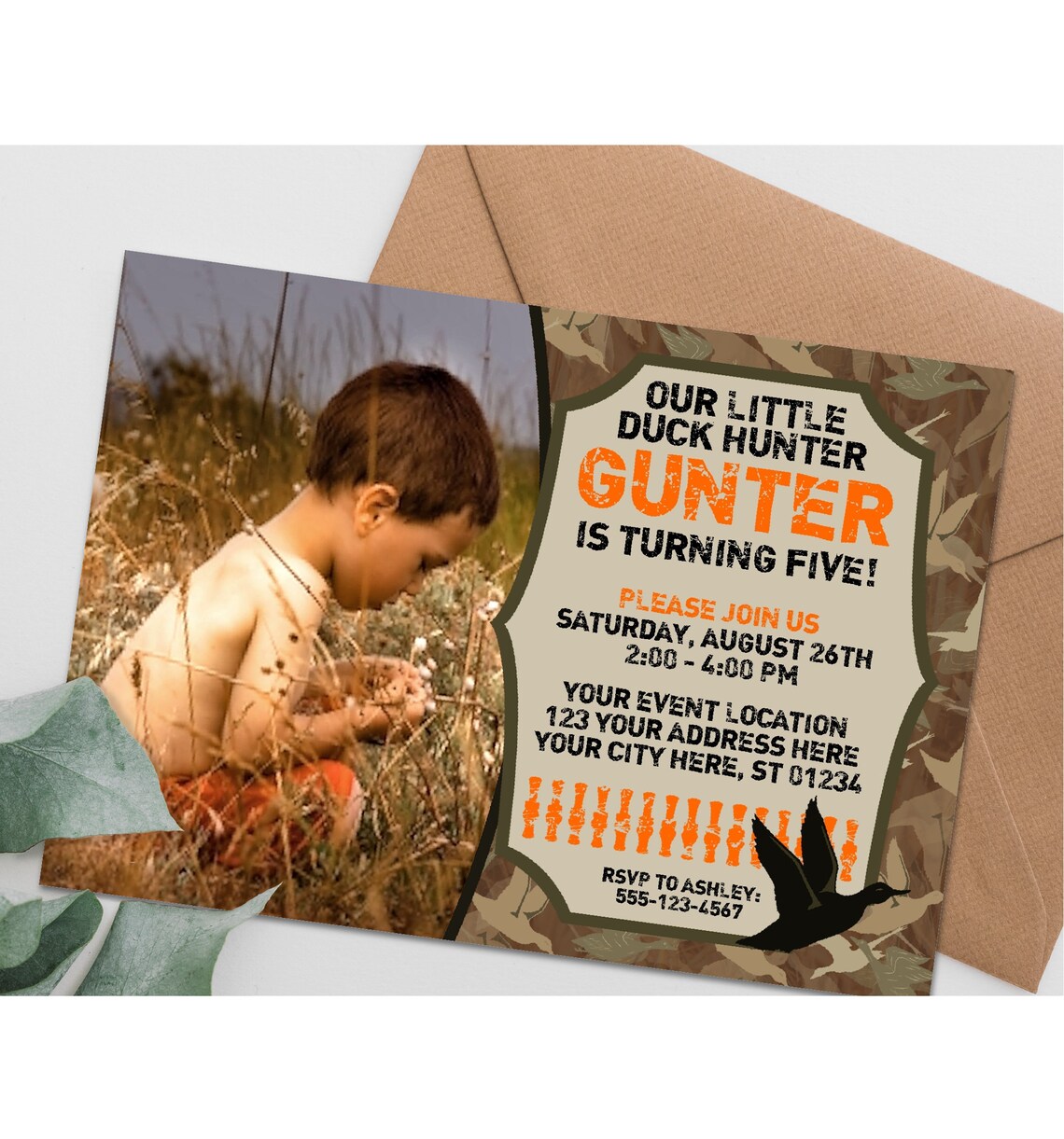 Duck Hunting Birthday Invitation Hunting Party Invitation | Etsy