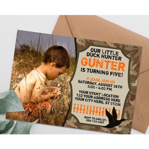 Duck Hunting Birthday Invitation Hunting Party Invitation - Etsy