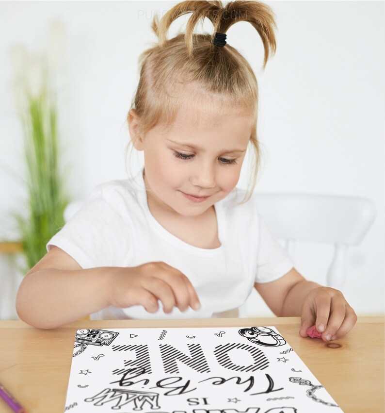 Notorious One Birthday Coloring Page Editable the Big One - Etsy UK