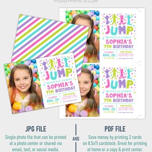 Jump Birthday Invitation Editable Jump Invitation Template - Etsy