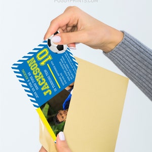 Soccer Birthday Invitation, Editable Soccer Invitation Template, Blue ...