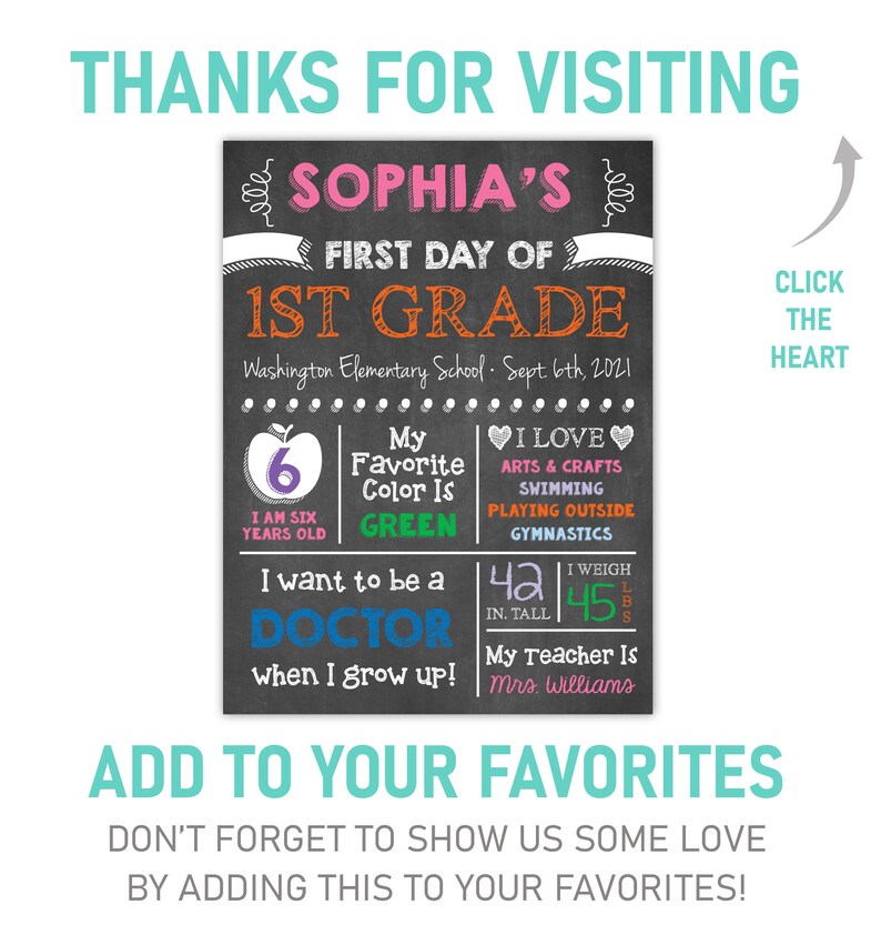 First Day of School Chalkboard Poster Editable 1st Day of - Etsy