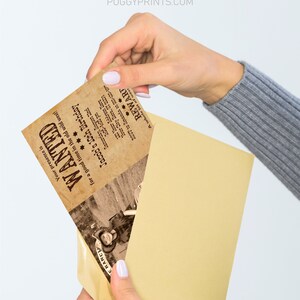 Wanted Poster Invitation, Wanted Birthday Invitation, Western Birthday ...