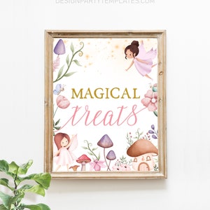 Fairy Magical Treats Sign Printable Fairy Party Sign - Etsy