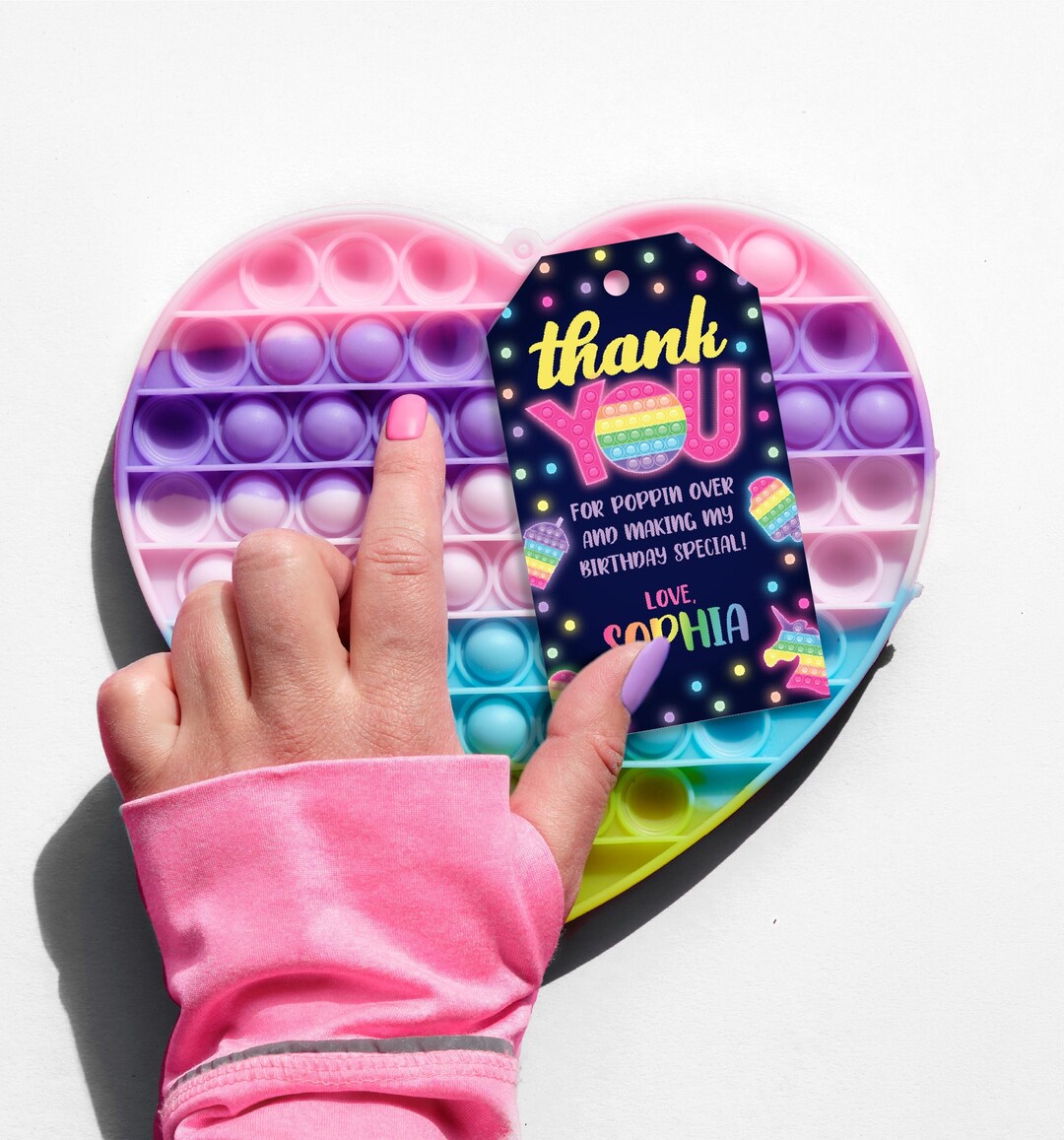 Pop It Birthday Favor Tags Editable Pop It Favor Tag - Etsy