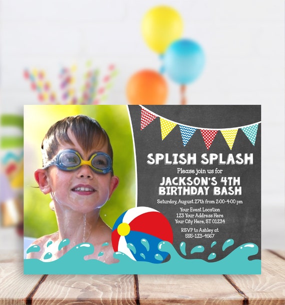 Beach Ball Printable Invitation Template