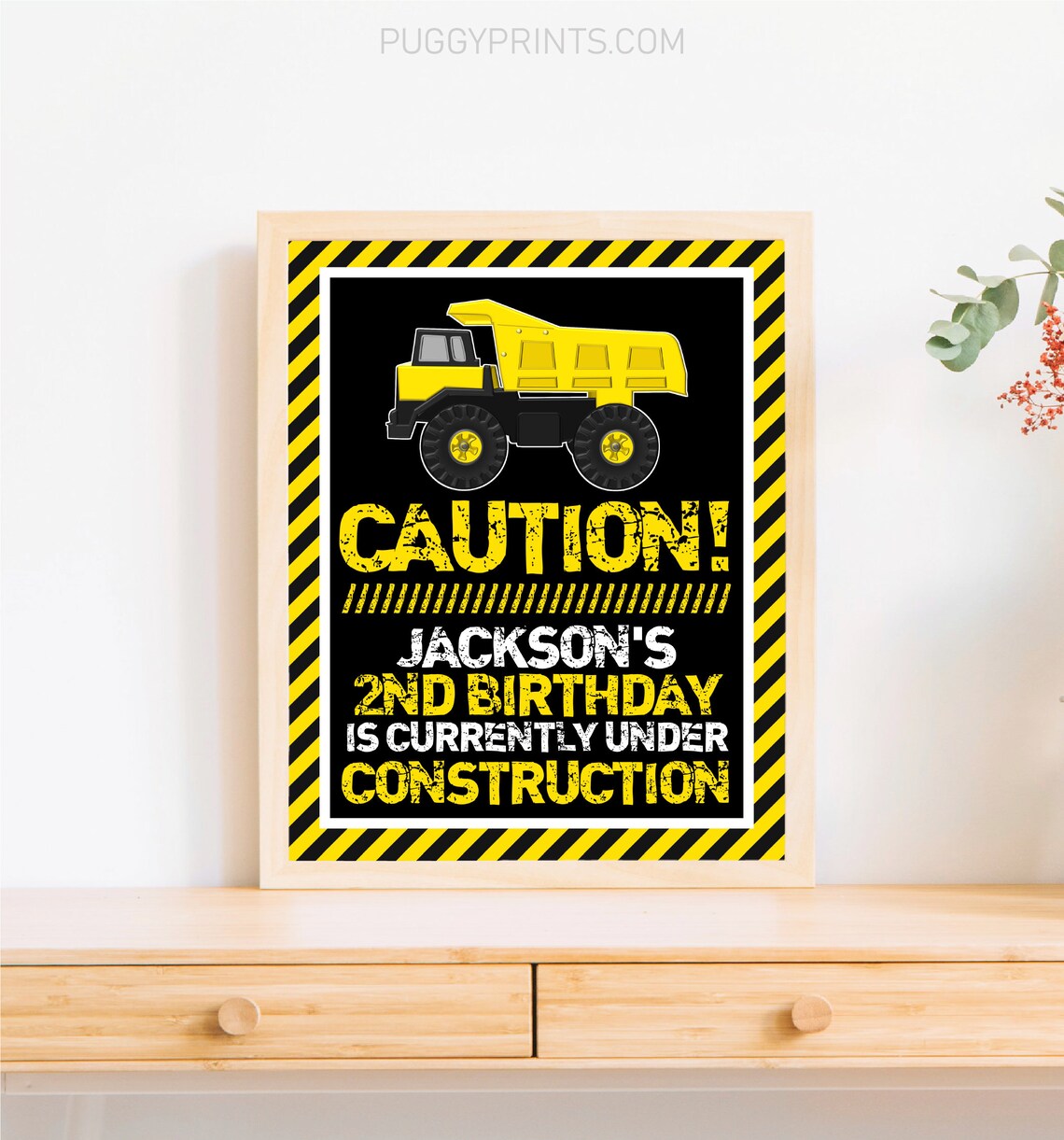 Construction Party Sign Editable Construction Birthday Sign | Etsy