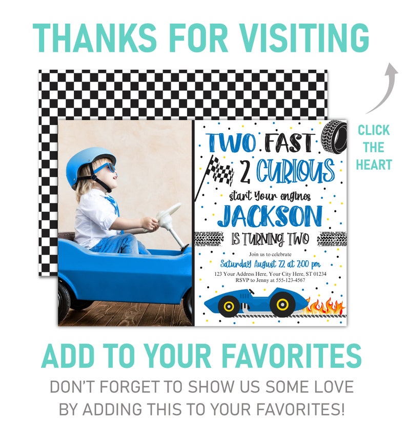 Two Fast Birthday Invitation Editable 2 Curious Invitation | Etsy