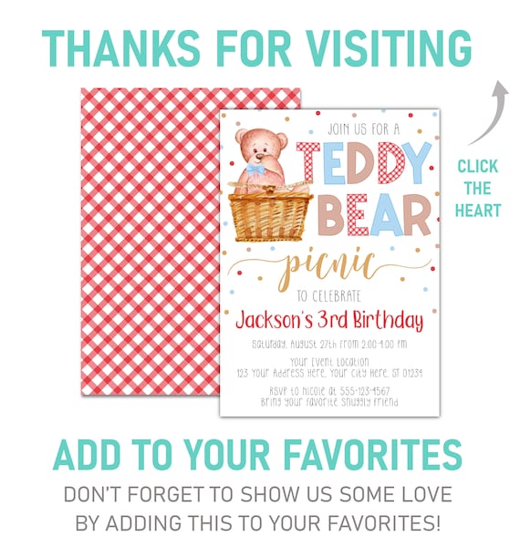 Teddy Bear Picnic Invitation Wording
