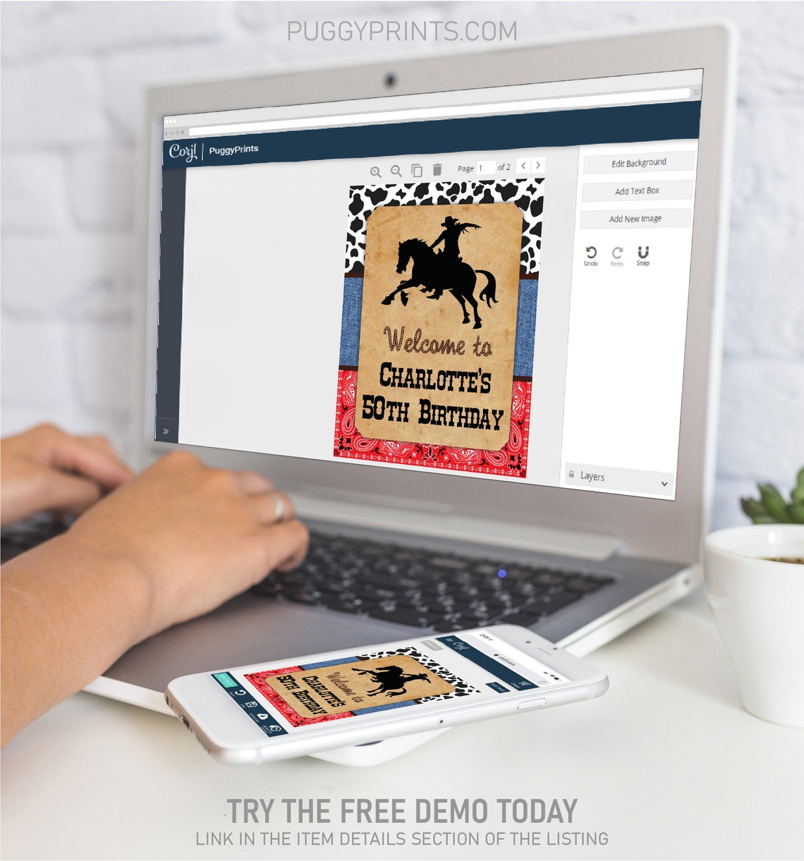 Rodeo Birthday Party Sign Editable Western Birthday Party - Etsy