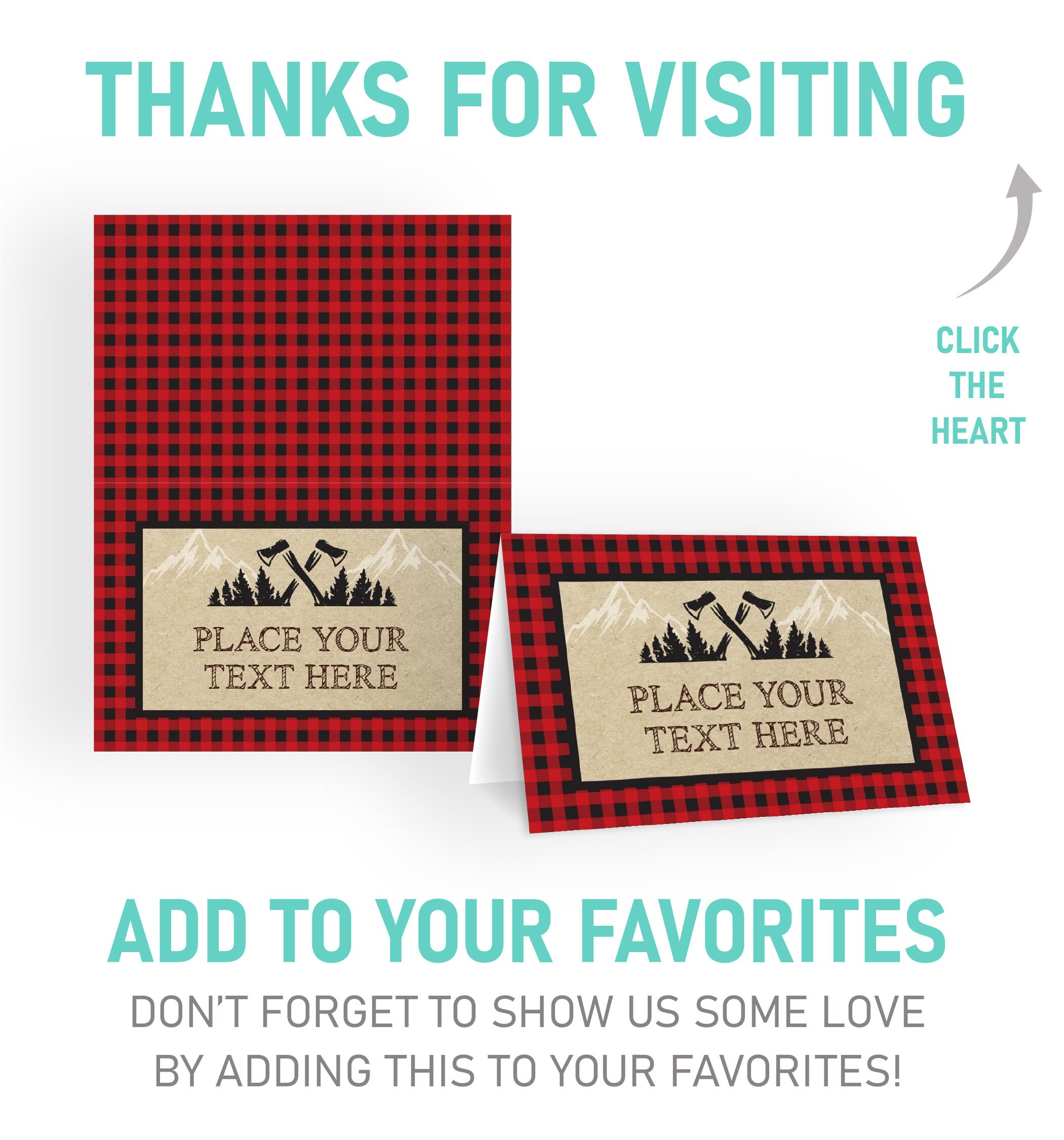 Lumberjack Birthday Place Cards Editable Lumberjack Place | Etsy