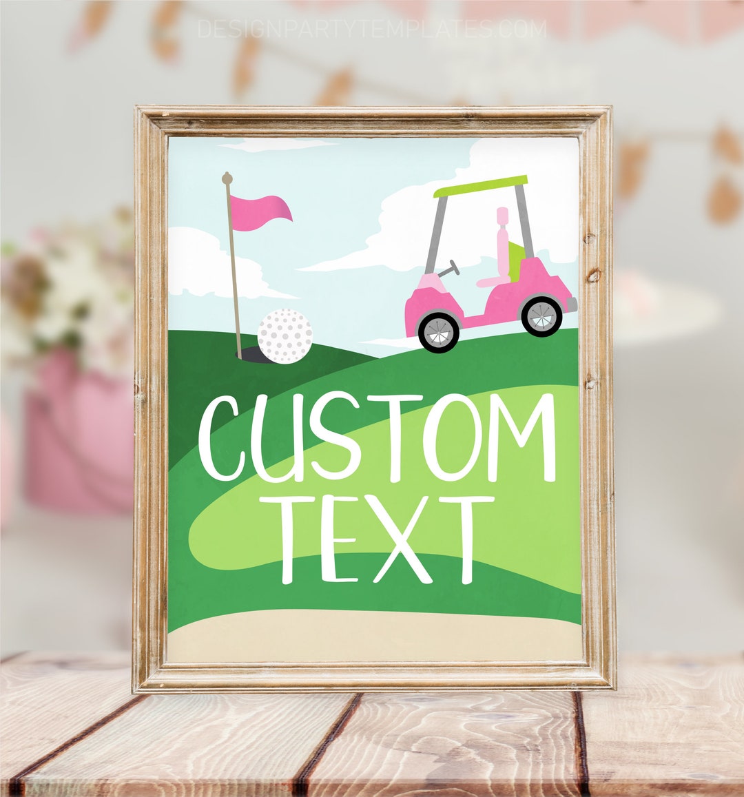 Golf Birthday Party Sign, Editable Hole in One Party Sign, Printable ...