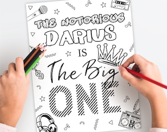 Notorious One Coloring Sheet - Etsy