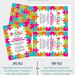 Puzzle Birthday Invitation Editable Puzzle Invitation Puzzle - Etsy