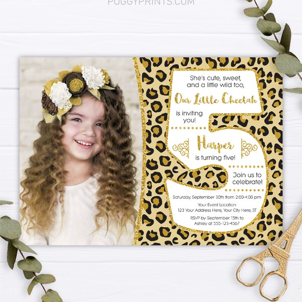 Cheetah Invitations - Etsy